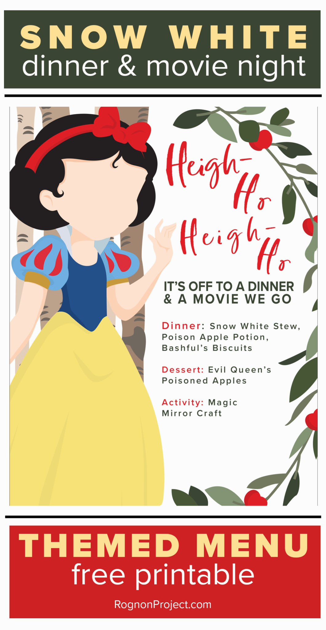 Disney Snow White Family Dinner and Movie Night {Countdown to Disney ...